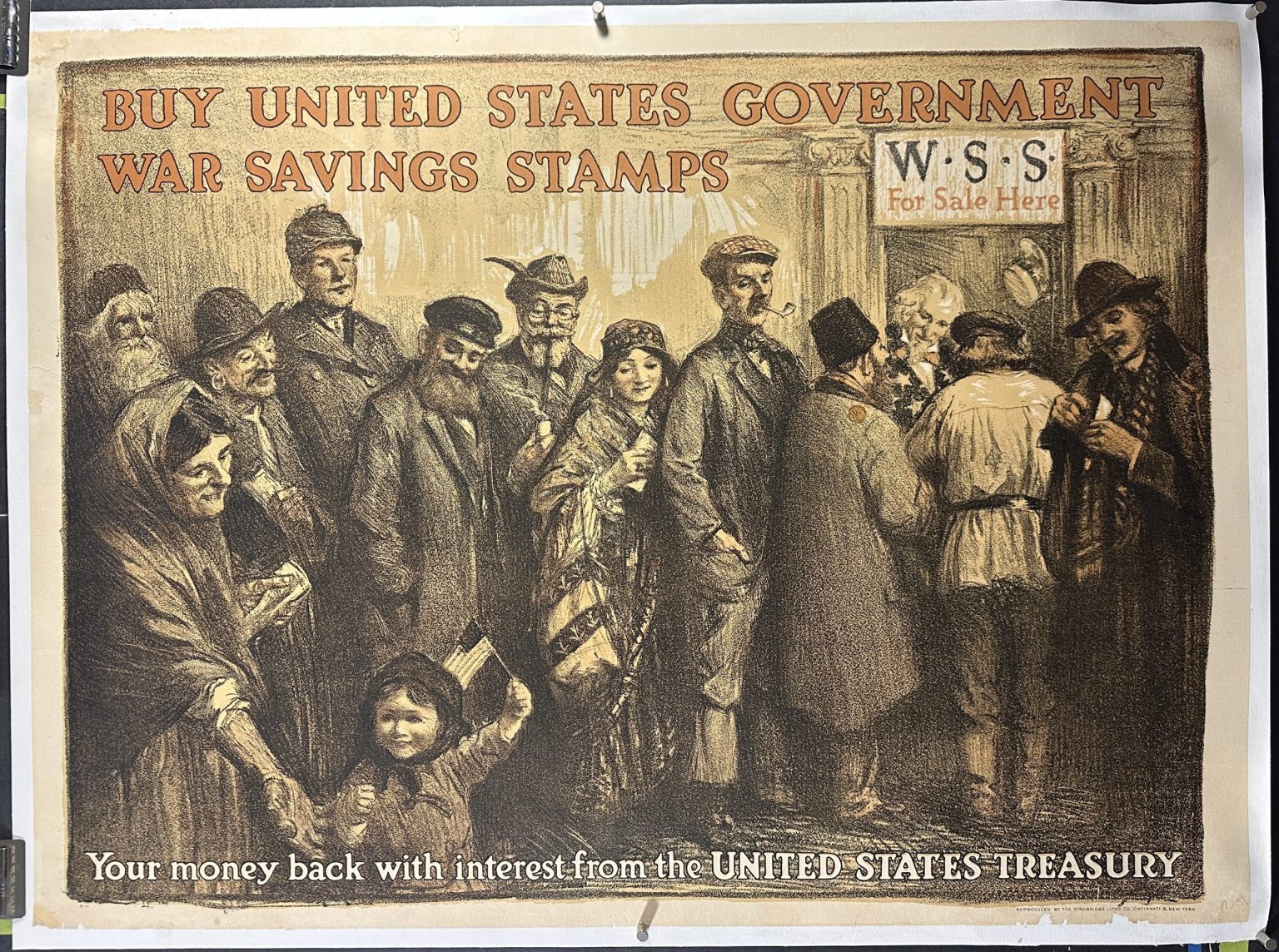 BUY UNITED STATES GOVERNMENT WAR SAVING STAMPS, Original WW1 Poster ...