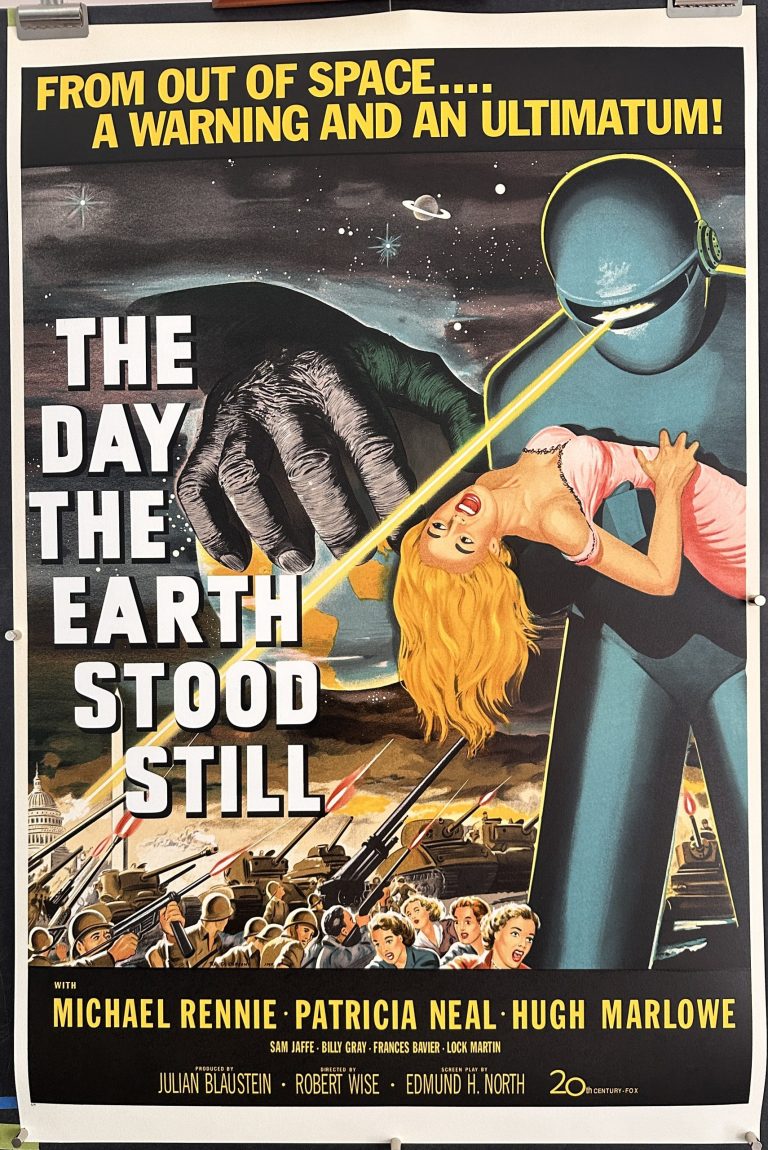DAY THE EARTH STOOD STILL, Original Vintage Stone Lithograph Movie ...