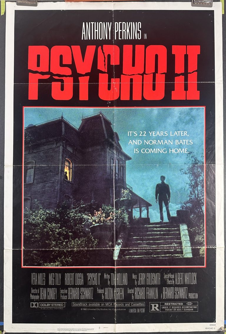 PSYCHO II, Original Hitchcock Movie Poster starring Anthony Perkins ...