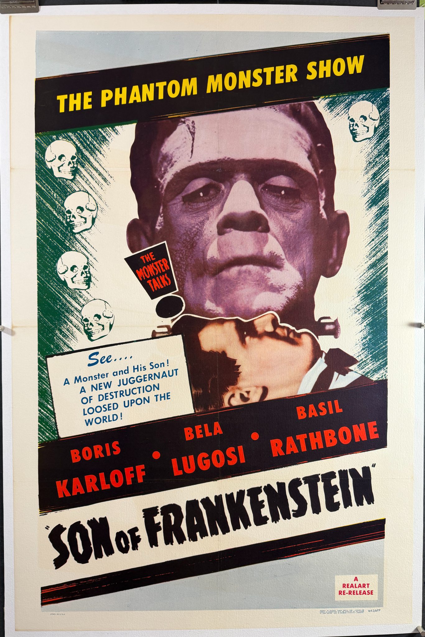 SON OF FRANKENSTEIN, Original Vintage Movie Poster starring Boris ...
