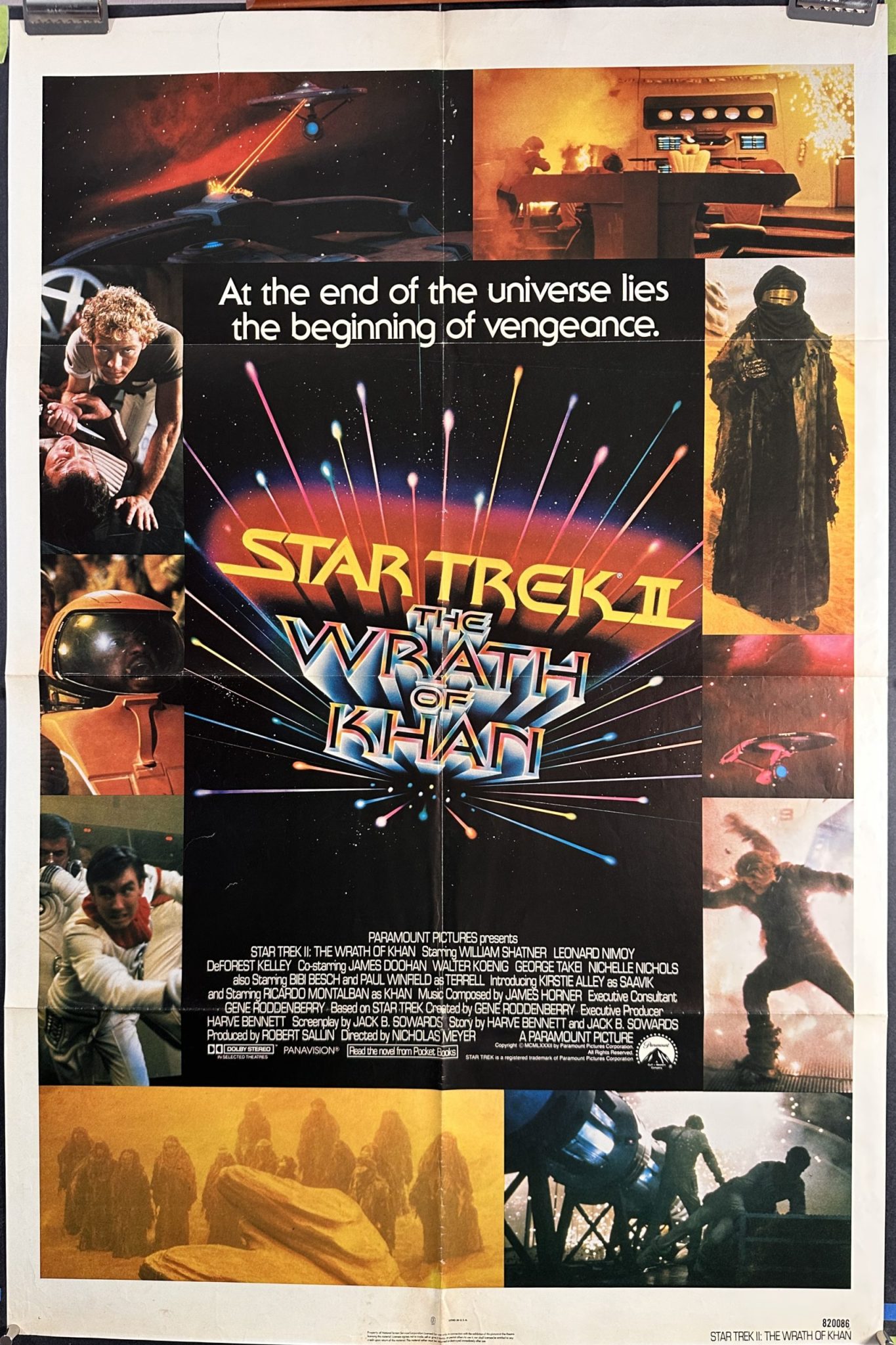 STAR TREK II THE WRATH OF KAHN, Original Vintage Sci-Fi Movie Poster ...