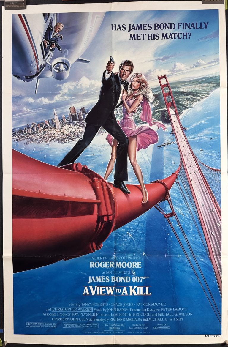 A VIEW TO A KILL, Original Vintage Style B James Bond Movie Poster ...