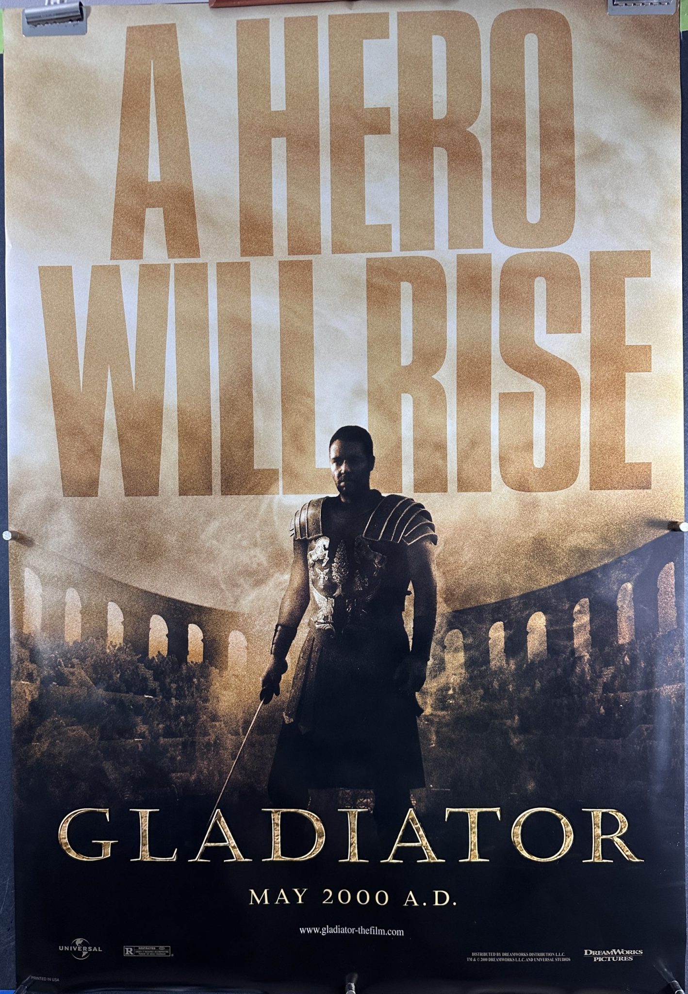 GLADIATOR, Original Double Sided Teaser Movie Poster - Original Vintage ...