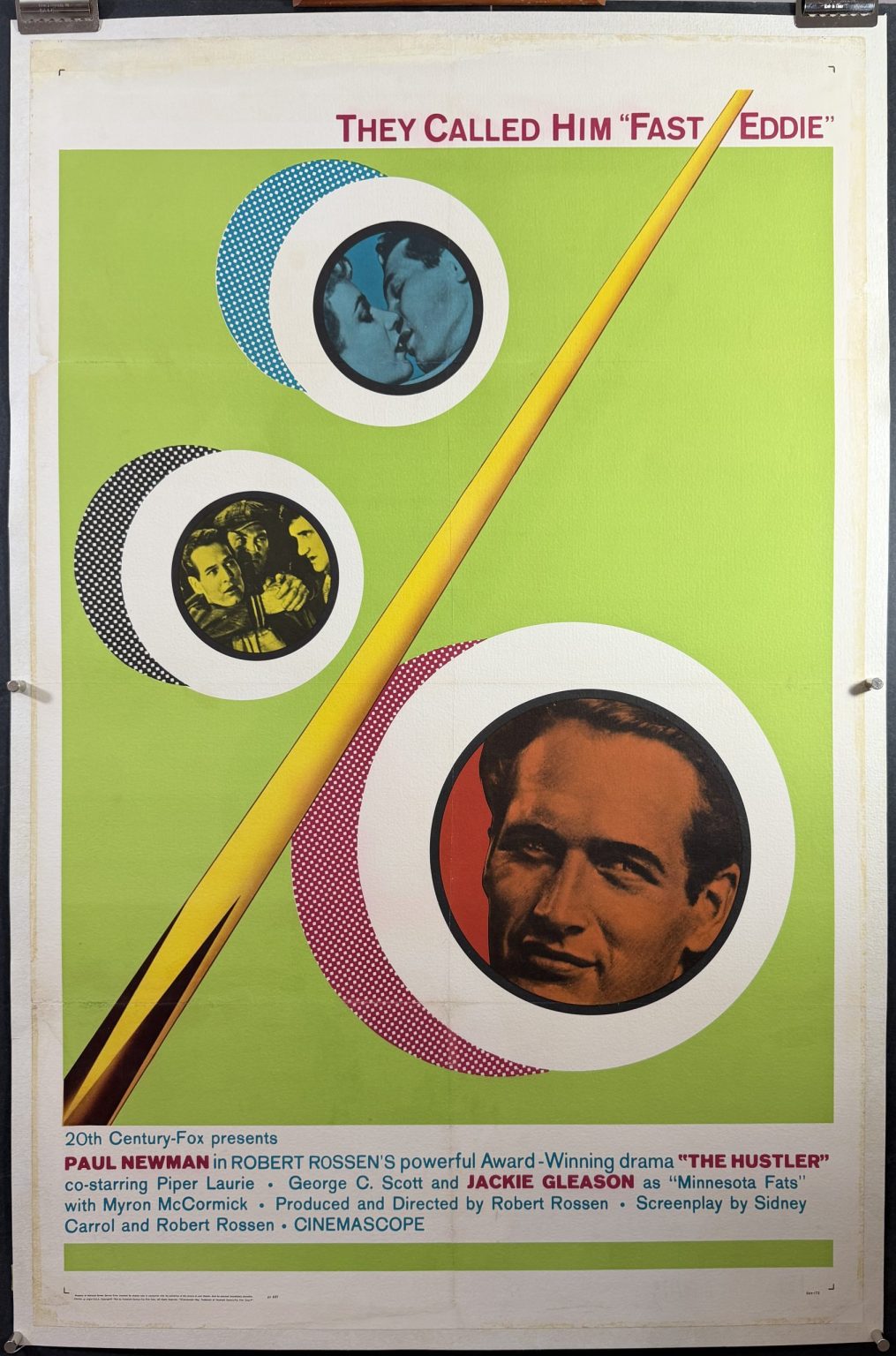 THE HUSTLER, Original Vintage Pool Billiard Movie Poster starring Paul ...