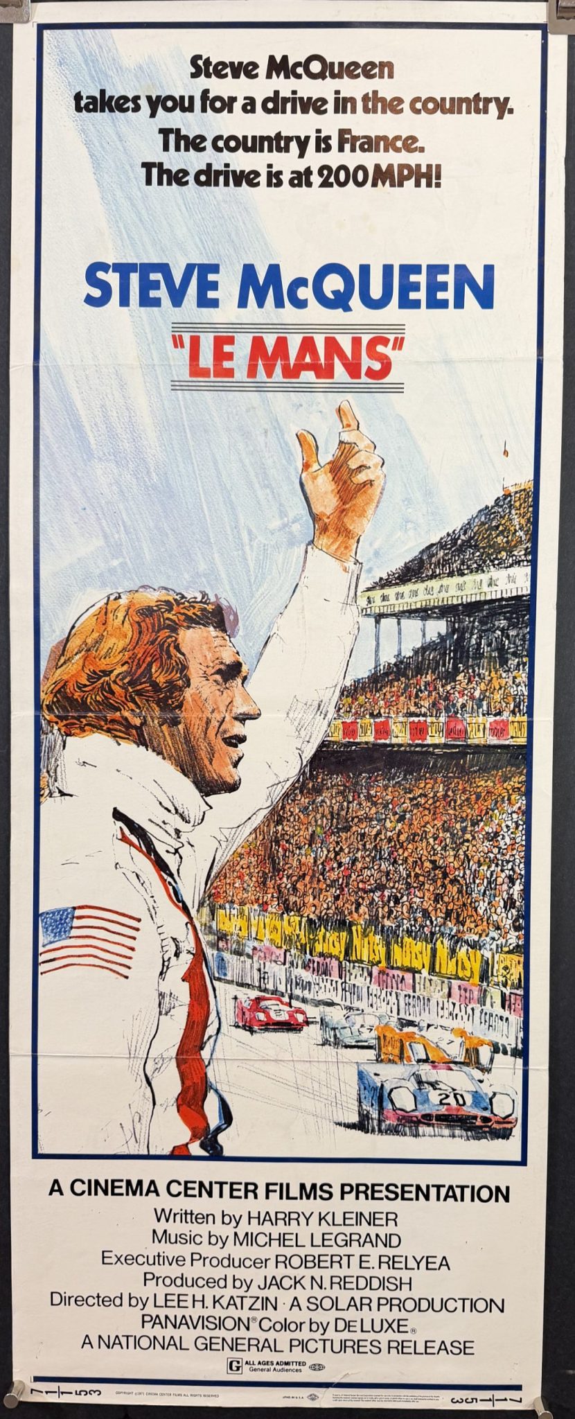 LE MANS, Original Vintage Insert Movie Poster starring Steve McQueen ...
