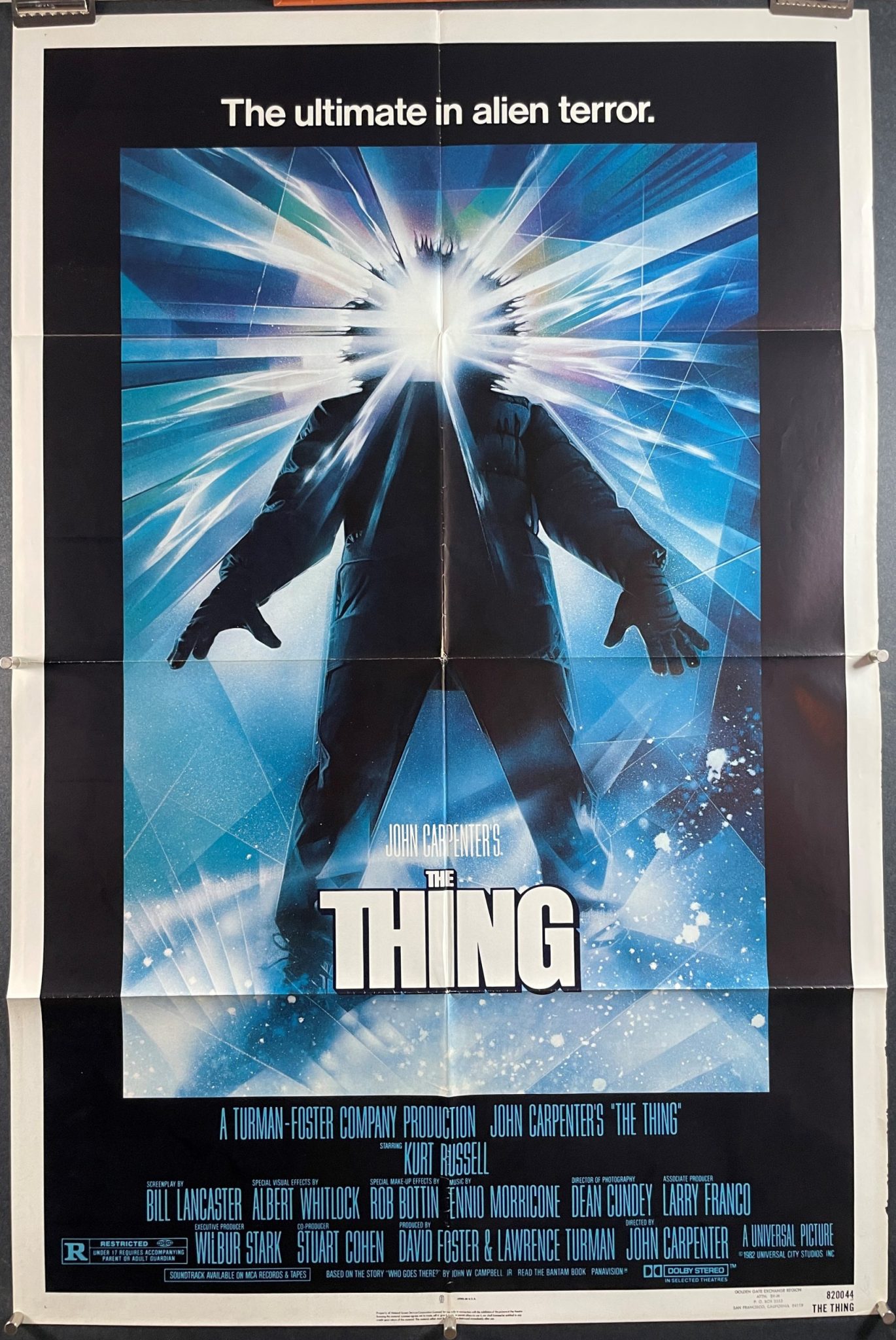 THE THING, Original Vintage Movie Poster Starring Kurt Russell ...